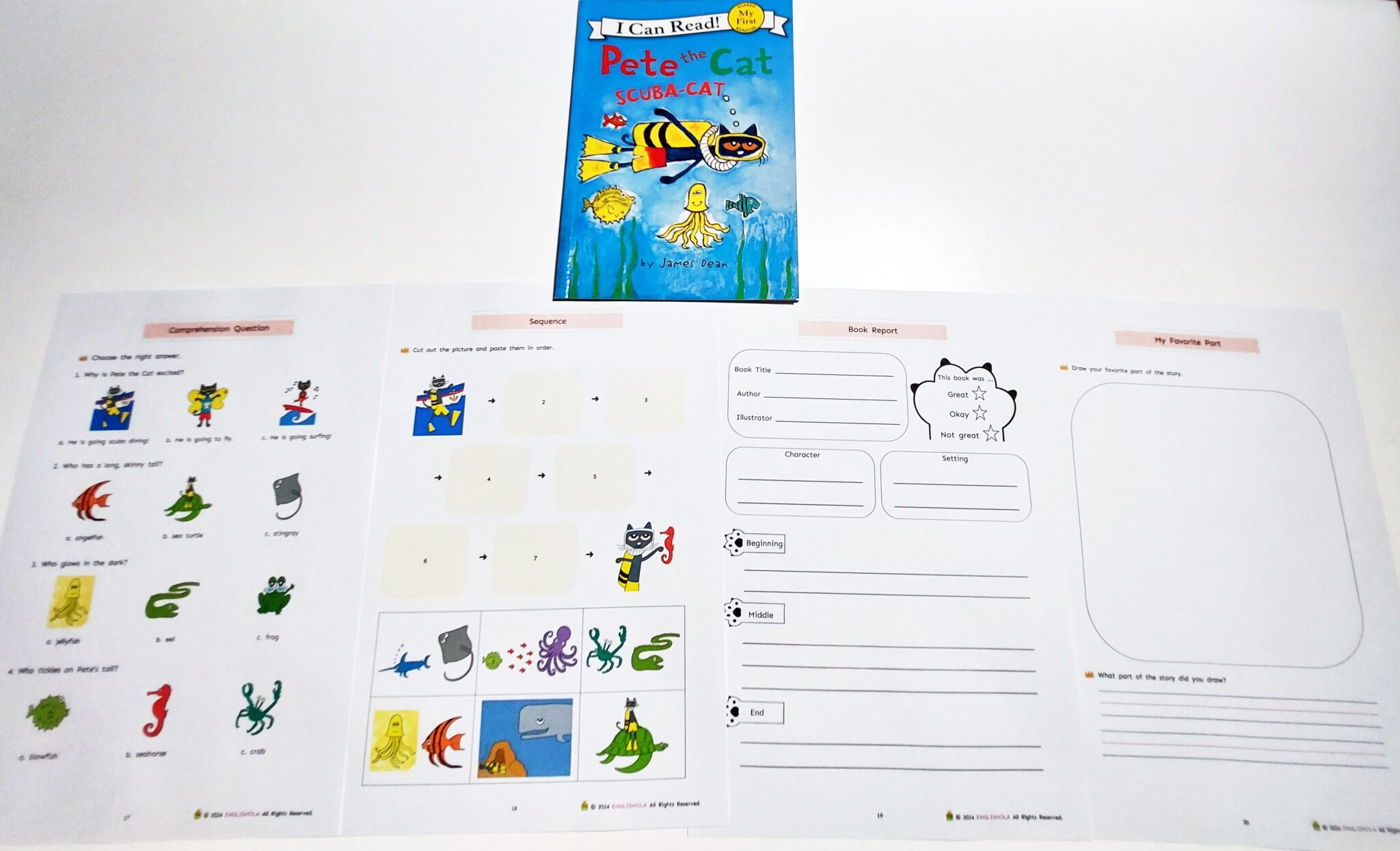 Pete the Cat Series – Worksheet & Printable Activities - ENGLISHOLA
