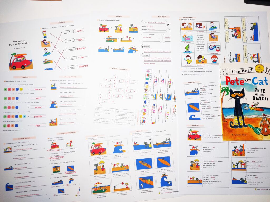 Pete the Cat Pete at the Beach - ENGLISHOLA