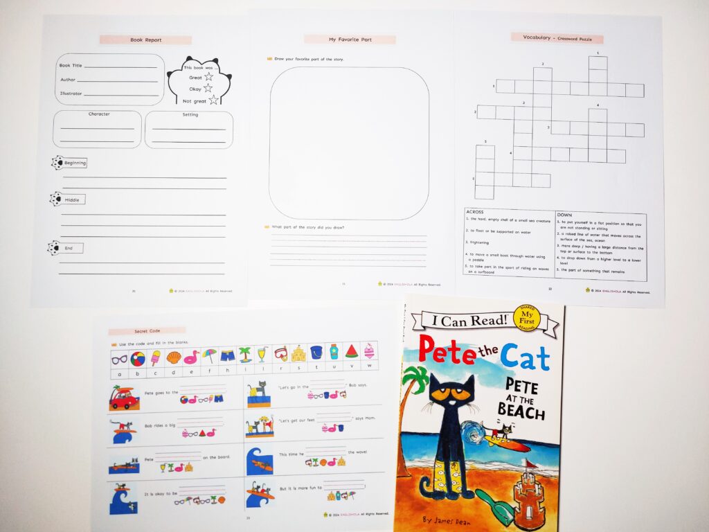 Pete the Cat Pete at the Beach - ENGLISHOLA