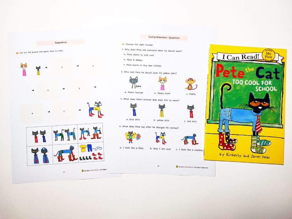 Pete the Cat Too Cool for School - ENGLISHOLA