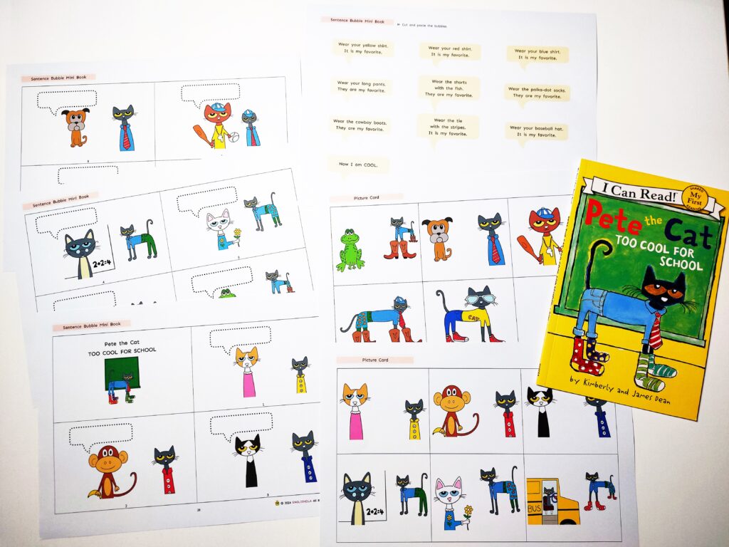 Pete the Cat Too Cool for School - ENGLISHOLA
