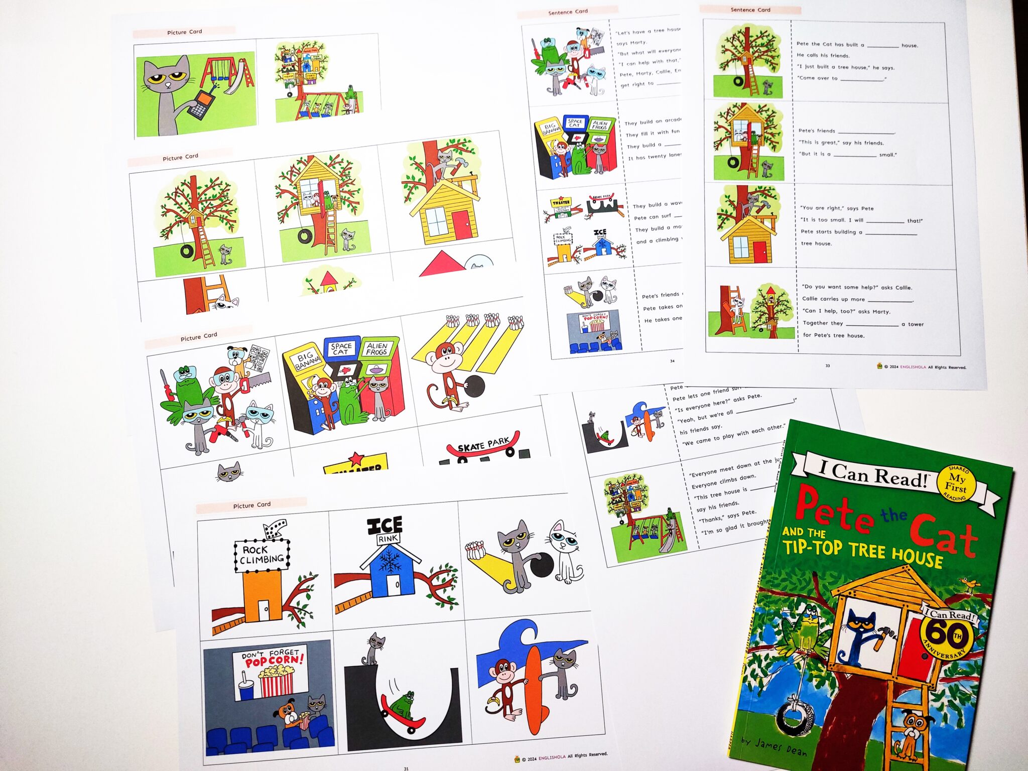 Pete the Cat Pete and the tip-top tree house - ENGLISHOLA