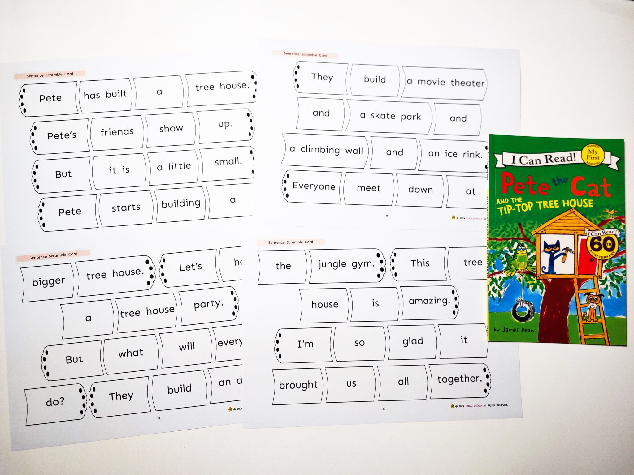 Pete the Cat Pete and the tip-top tree house - ENGLISHOLA