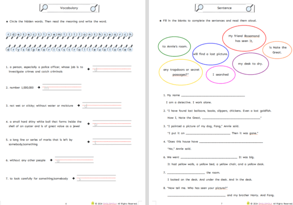 [free printable] Nate the Great - ENGLISHOLA