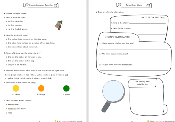 [free printable] Nate the Great - ENGLISHOLA