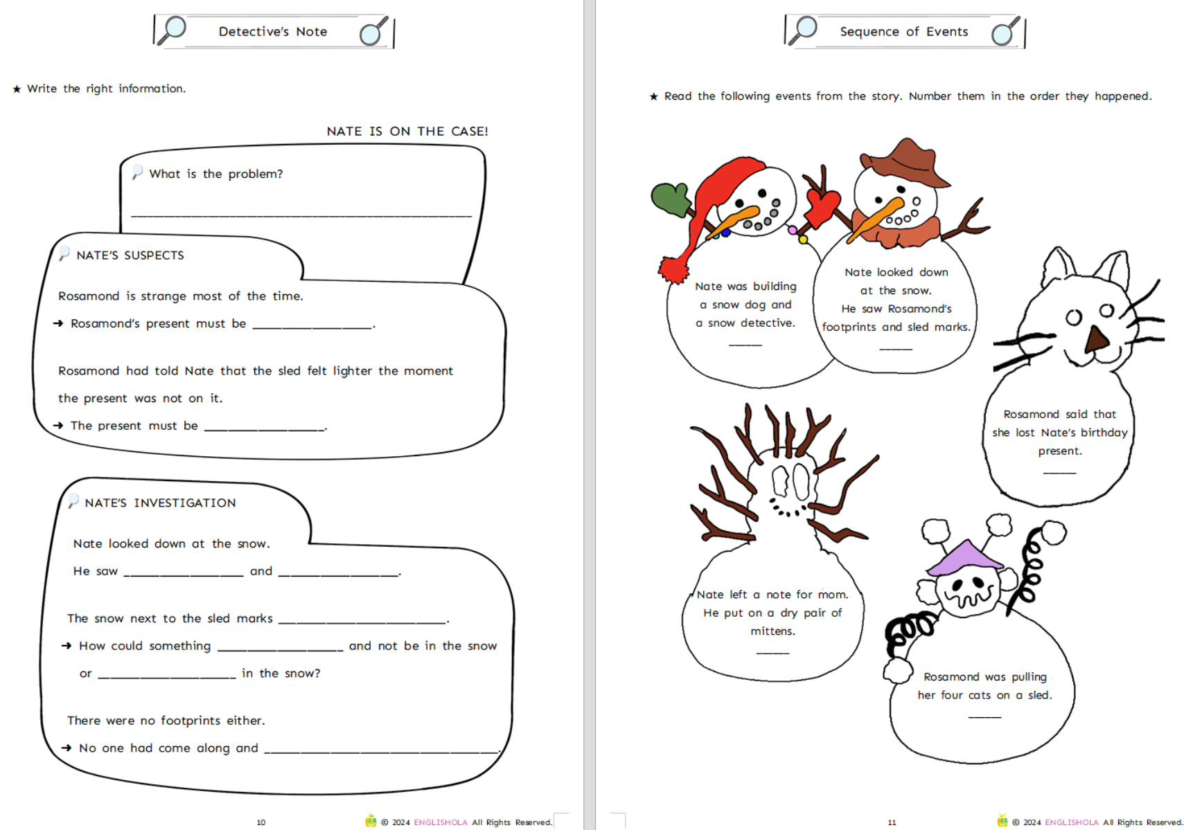 [Bundle] Nate the Great series workbook - ENGLISHOLA