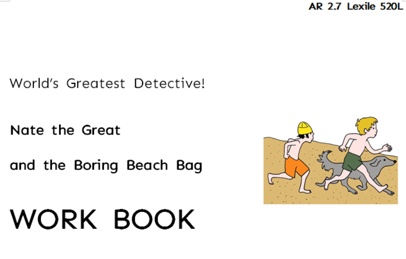 Nate the Great and the Boring Beach Bag - ENGLISHOLA