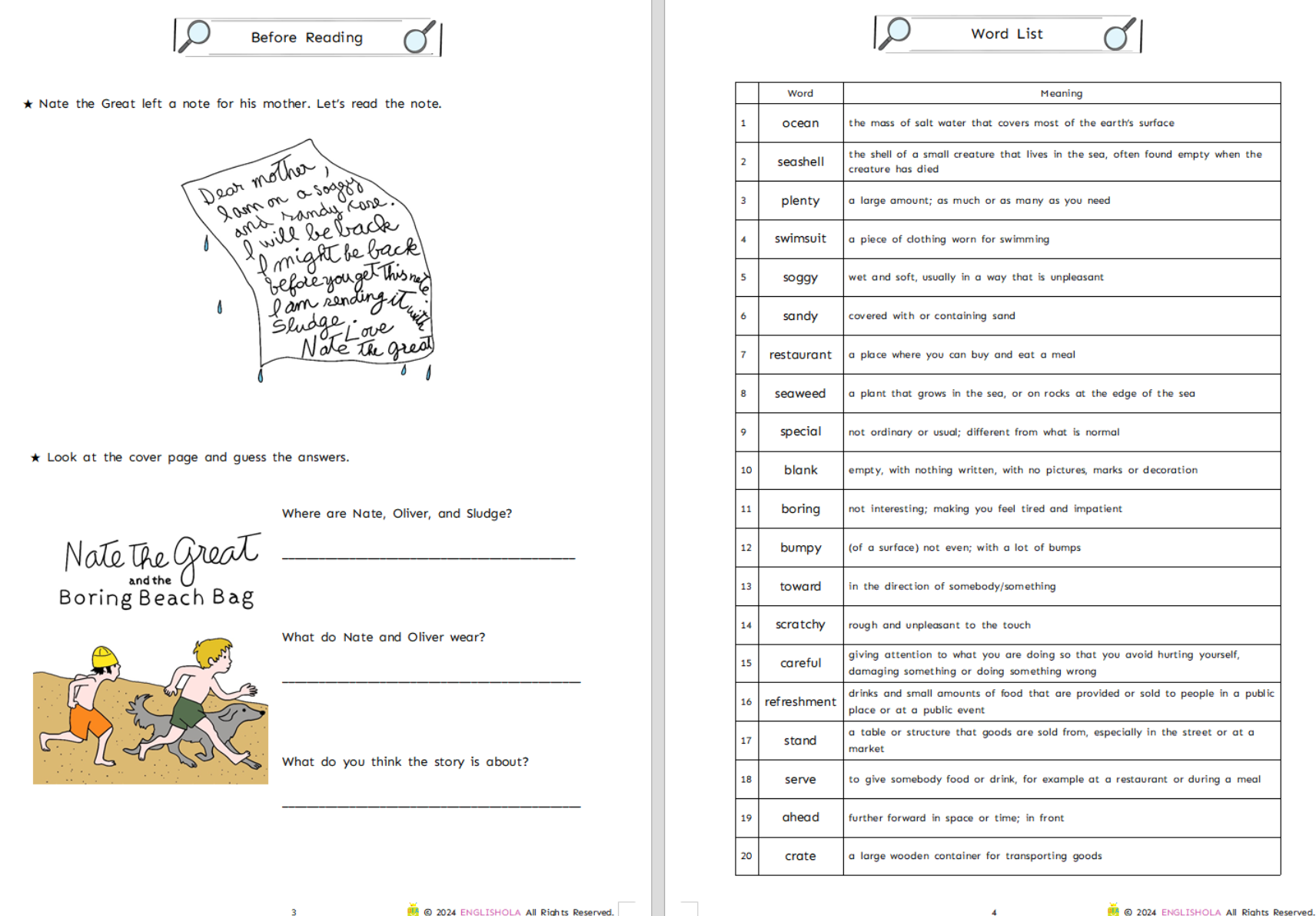 Nate the Great and the Boring Beach Bag - ENGLISHOLA